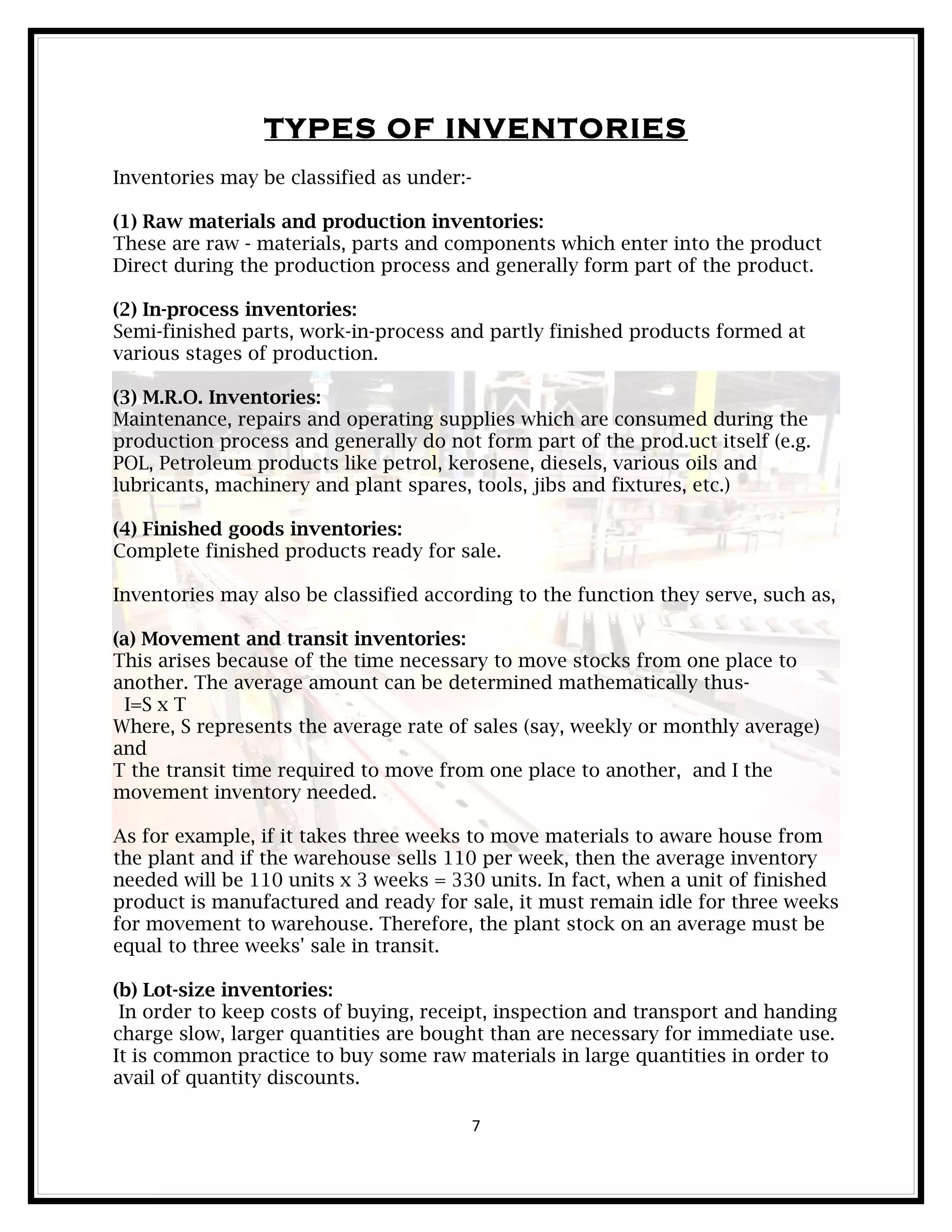 Techniques of inventory control | DOC | Business Accounting & Finance ...