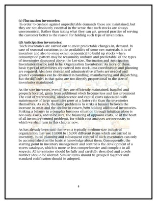 Techniques of inventory control | DOC