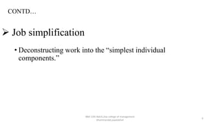 Techniques of job design | PPTX