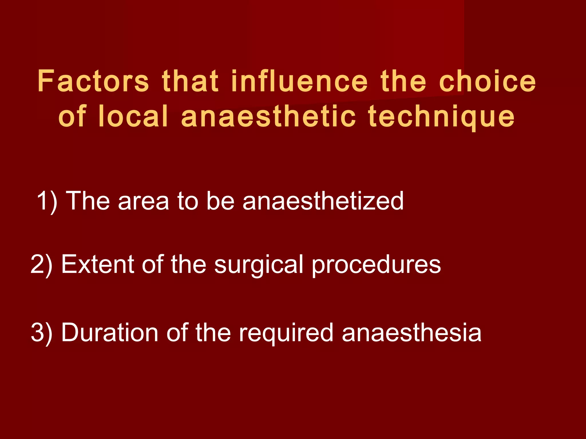 Techniques of Local Anesthesia | PPT