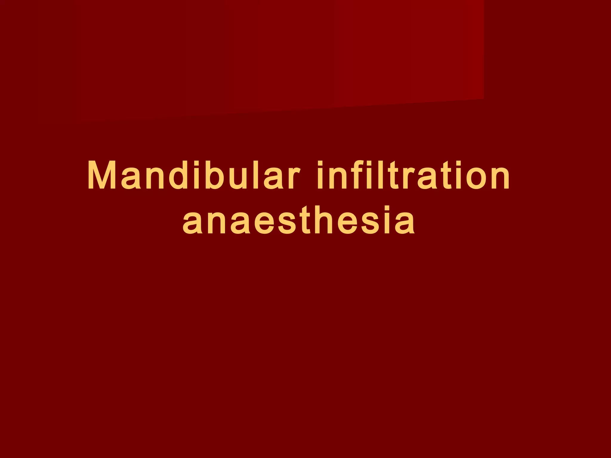 Techniques of Local Anesthesia | PPT