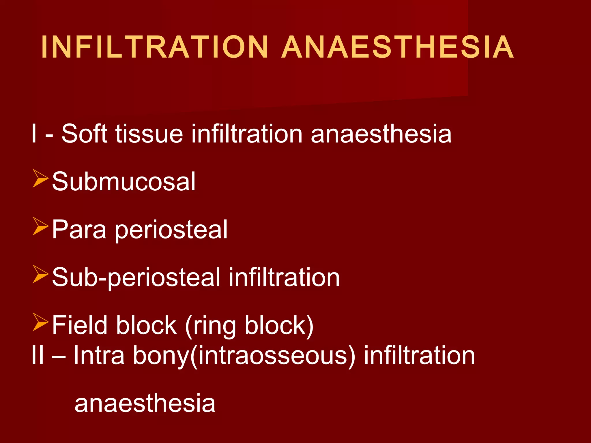 Techniques of Local Anesthesia | PPT
