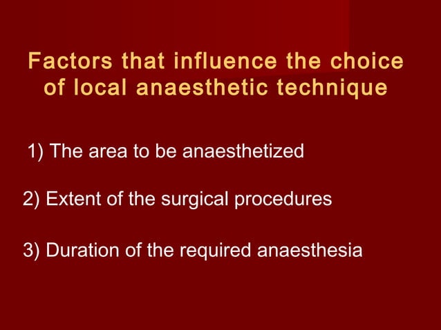 Techniques of Local Anesthesia | PPT