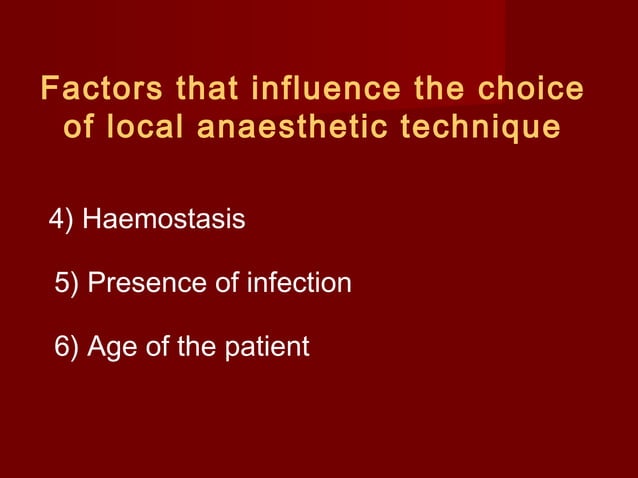 Techniques of Local Anesthesia | PPT
