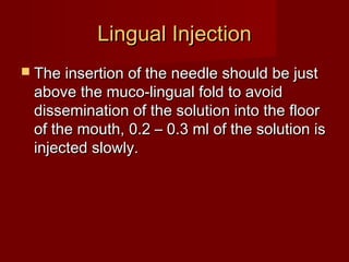 Techniques of Local Anesthesia | PPT