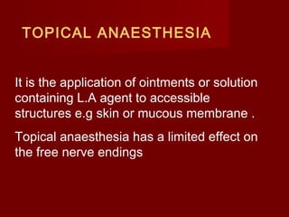 Techniques of Local Anesthesia | PPT