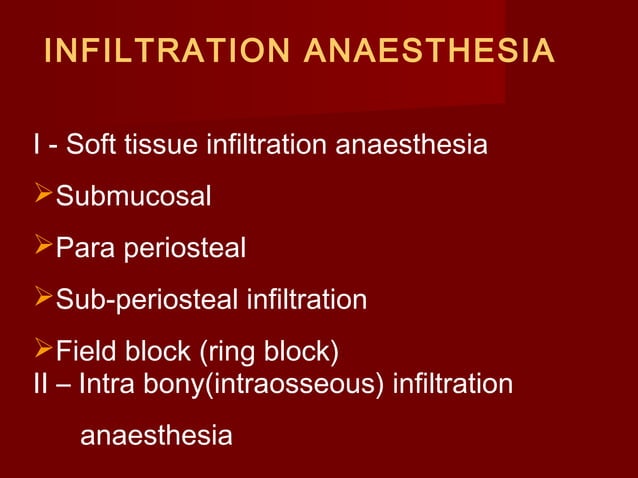 Techniques of Local Anesthesia | PPT