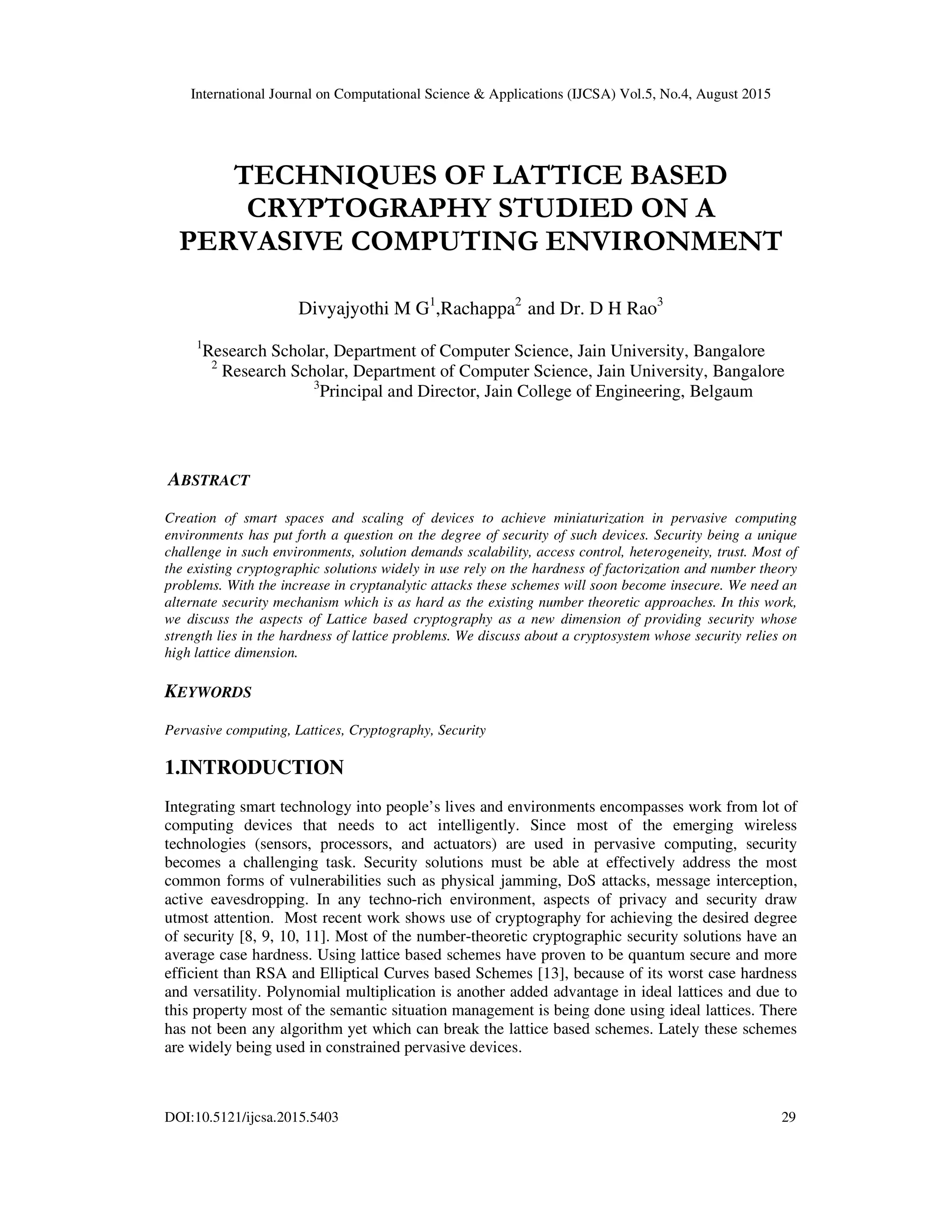 Techniques of lattice based | PDF