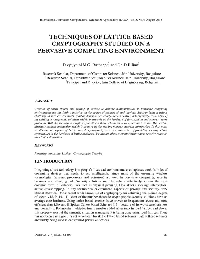 Techniques of lattice based | PDF