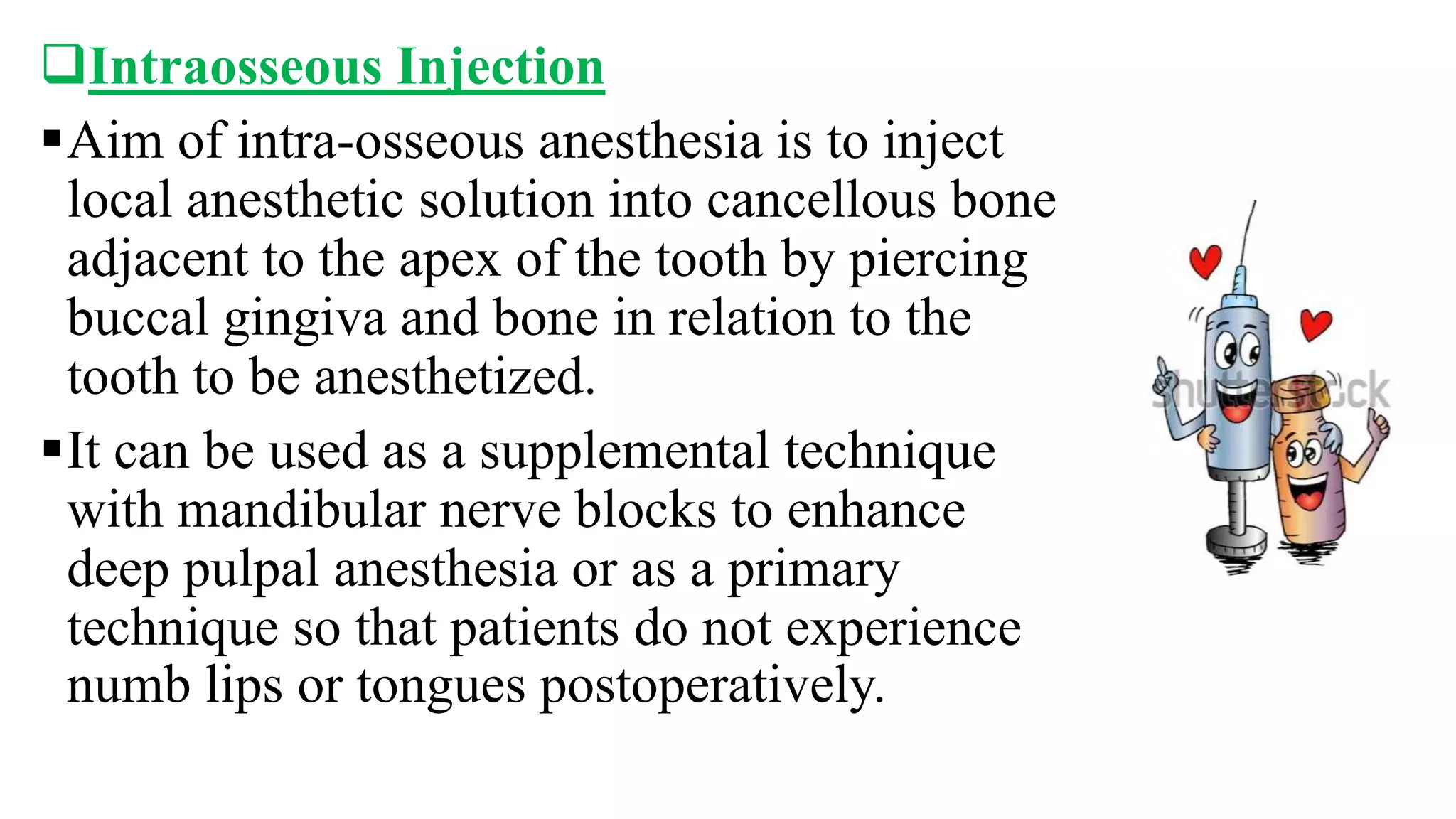 Techniques of local anaesthesia | PPTX