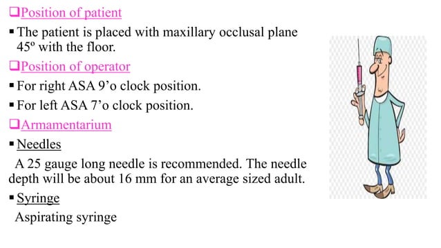 Techniques of local anaesthesia | PPTX