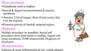 Techniques of local anaesthesia | PPTX