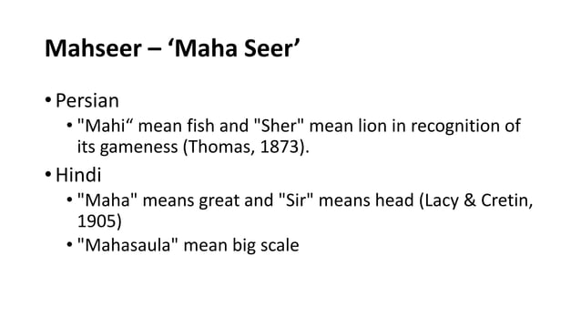 Techniques of mahseer (Tor species) breeding | PPTX | Reproductive ...