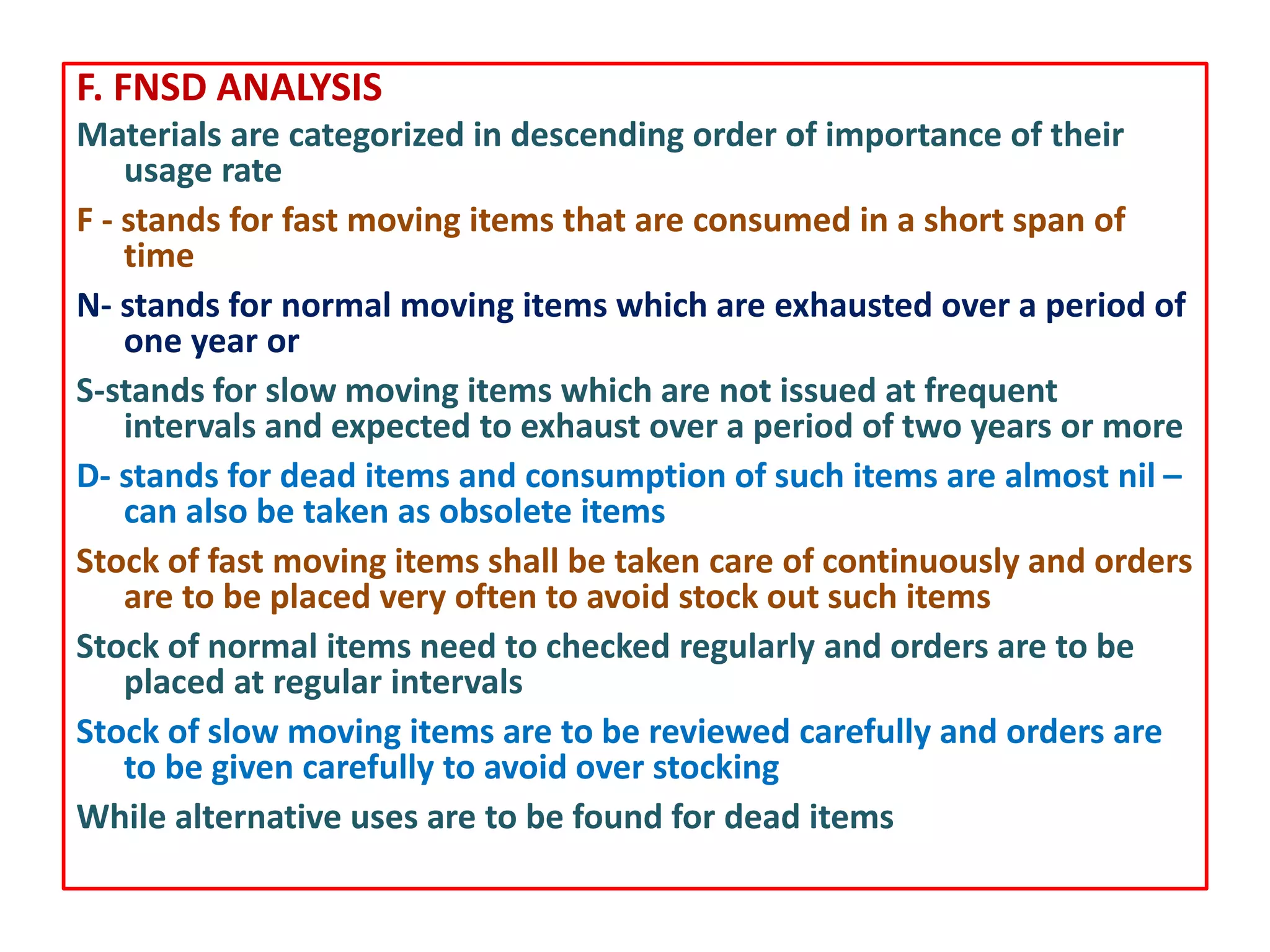 Techniques of material control | PPTX