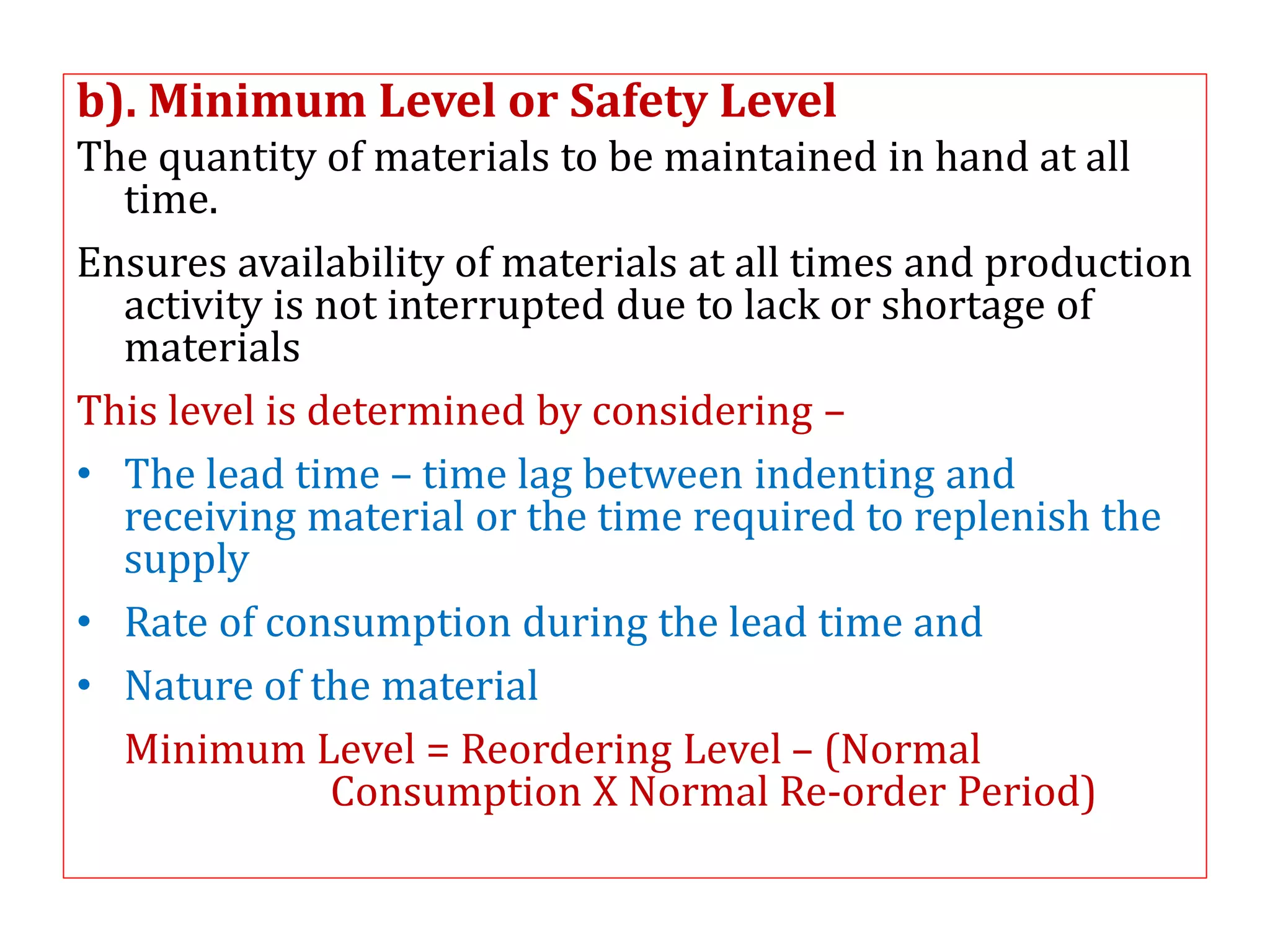 Techniques of material control | PPTX