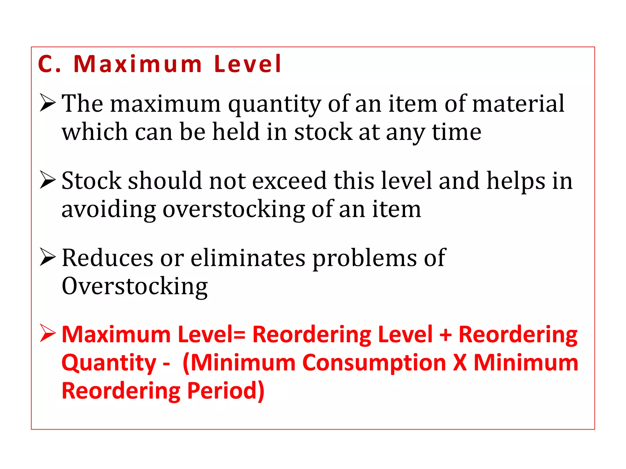 Techniques of material control | PPTX