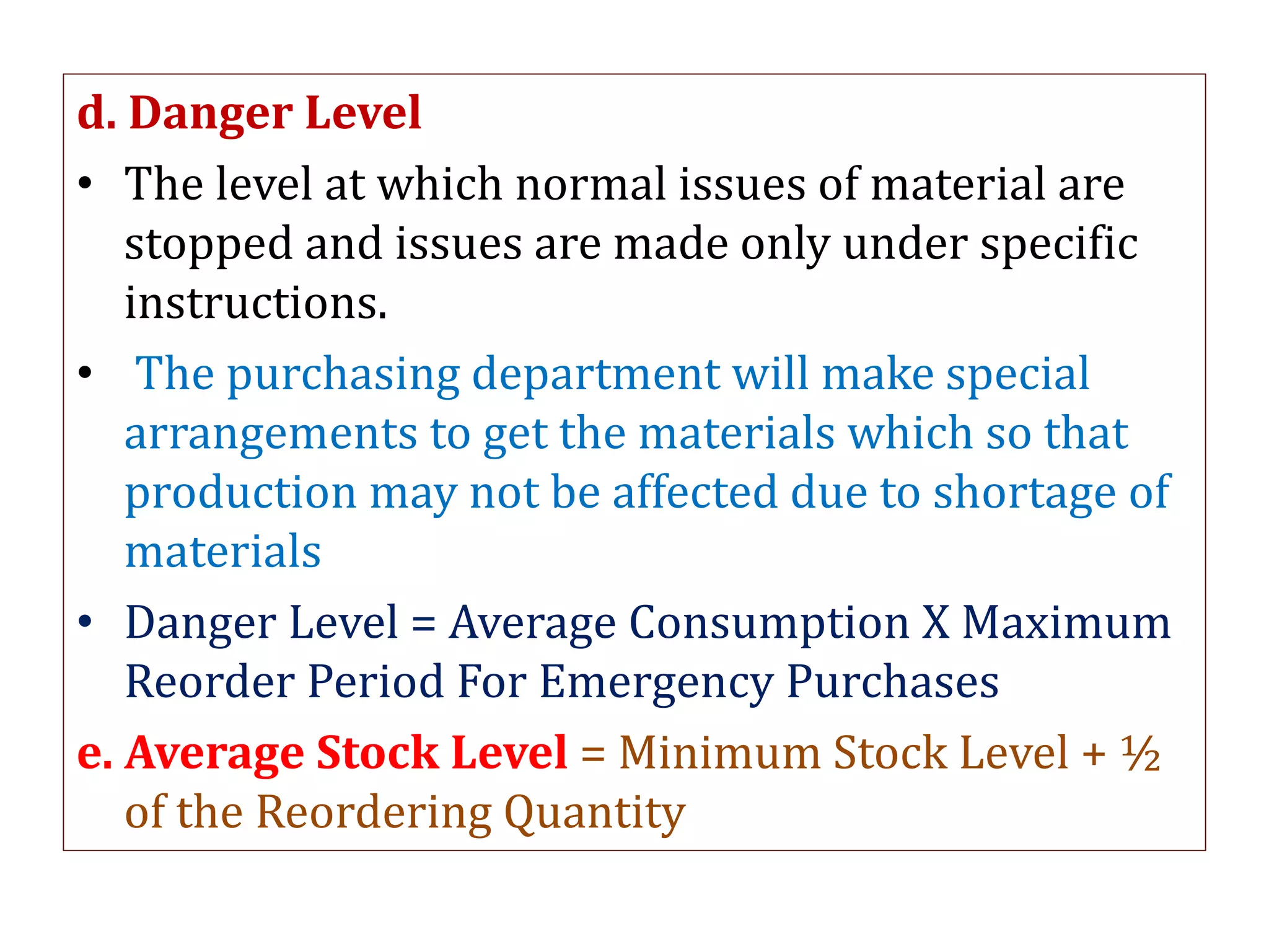 Techniques of material control | PPTX