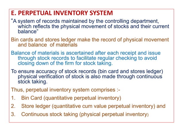 Techniques of material control | PPTX | Logistics | Business