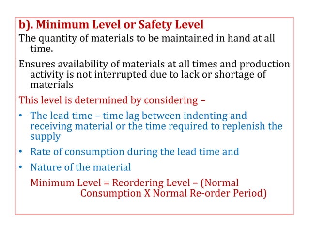 Techniques of material control | PPTX | Logistics | Business