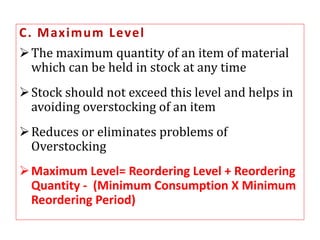 Techniques of material control | PPTX | Logistics | Business