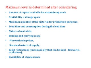 Techniques of material control | PPTX | Logistics | Business