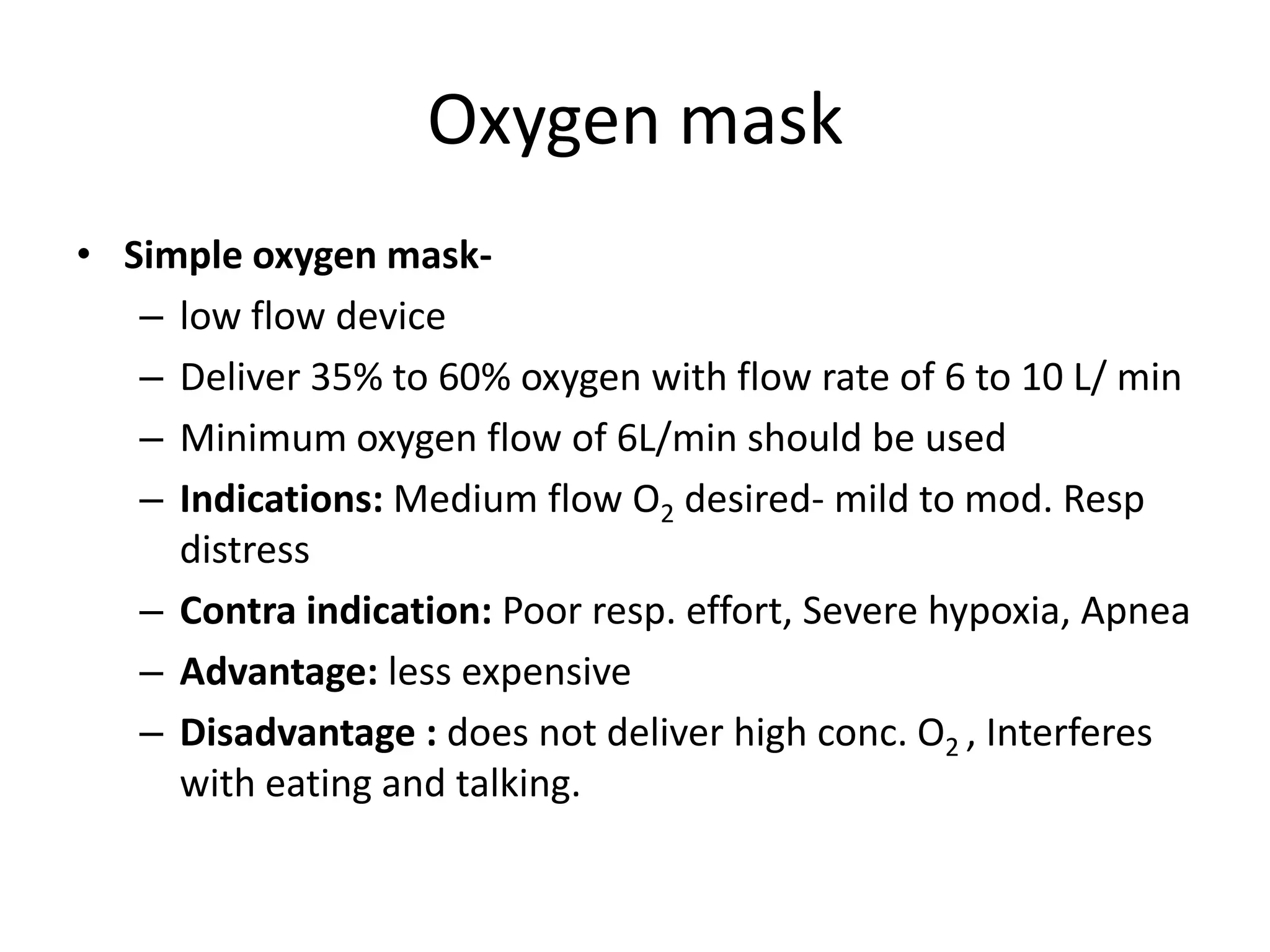 Techniques of oxygen delivery | PPTX