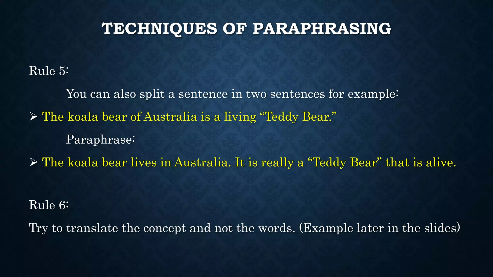 Techniques of Paraphrasing - Complete.pptx