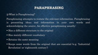 Techniques of Paraphrasing - Complete.pptx