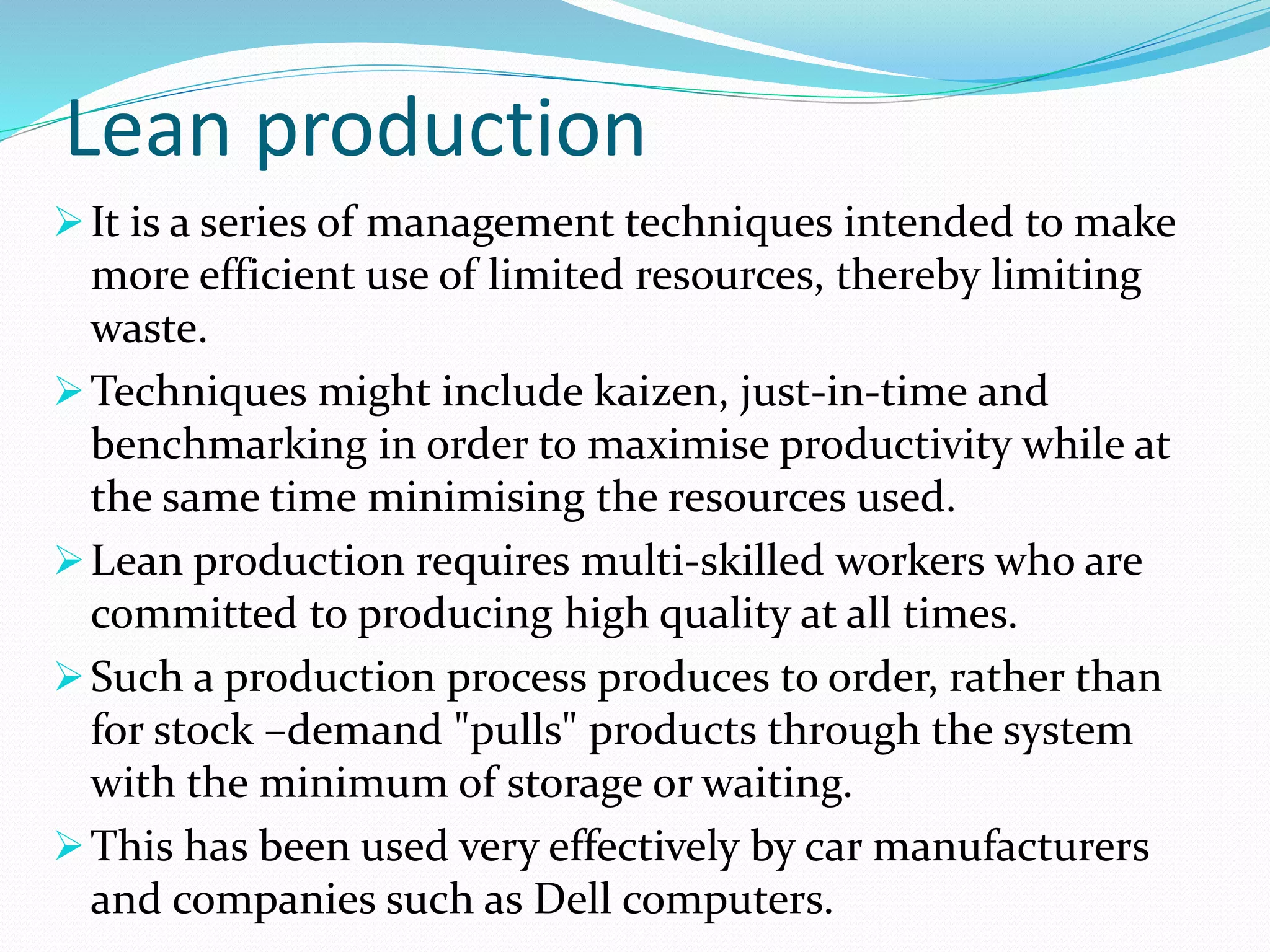 Techniques of production | PPTX