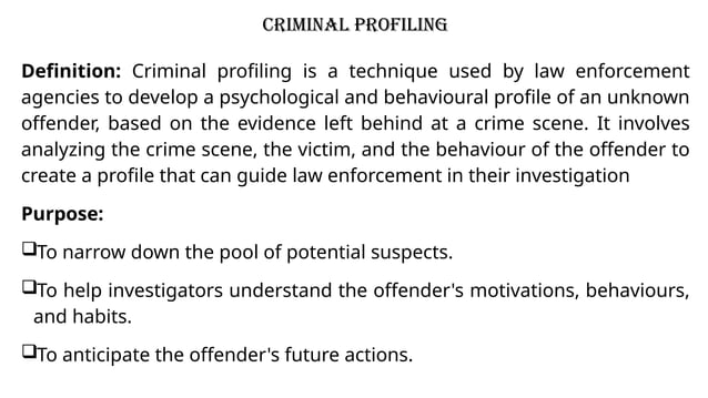 Forensic Psychology: Criminal Profiling.pptx
