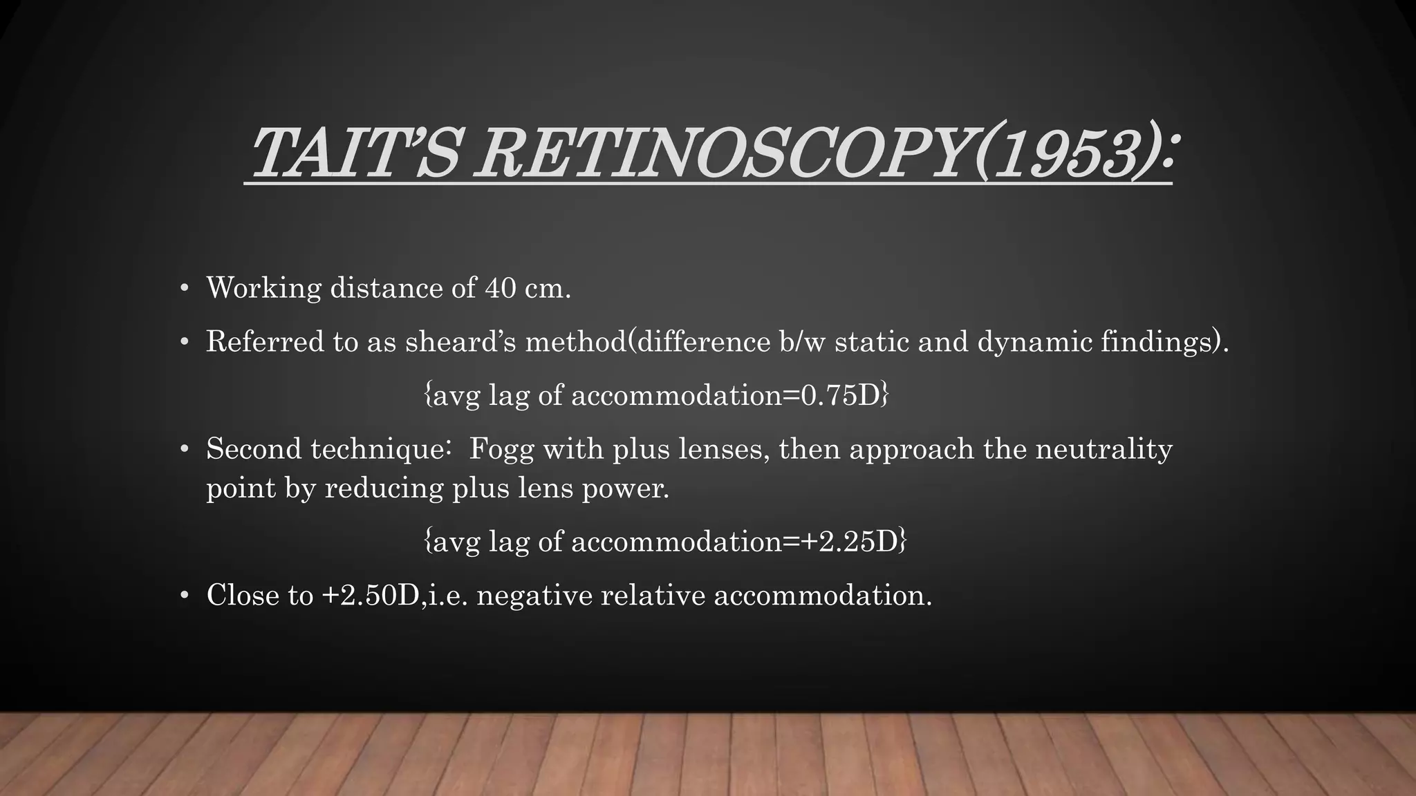 Techniques of retinoscopy | PPT