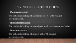 Techniques of retinoscopy | PPT