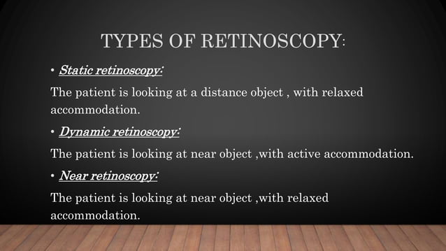 Techniques of retinoscopy | PPT