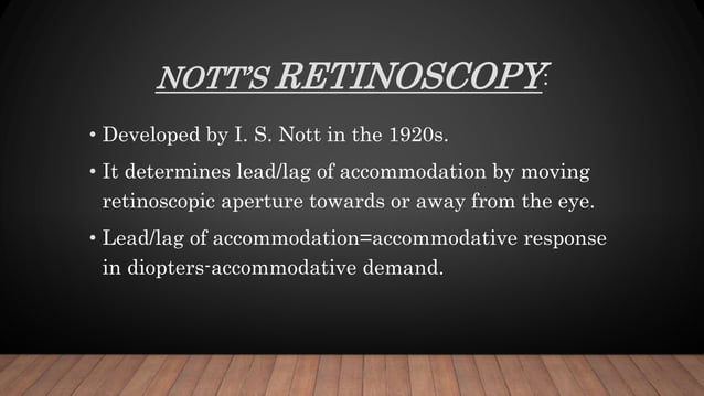 Techniques of retinoscopy | PPT