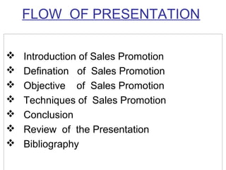 Sales Promotion Techniques