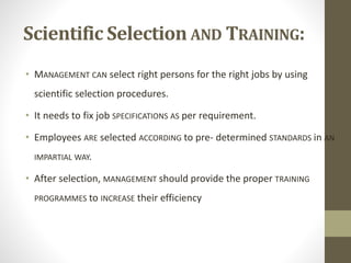 Techniques of scientific management | PPTX