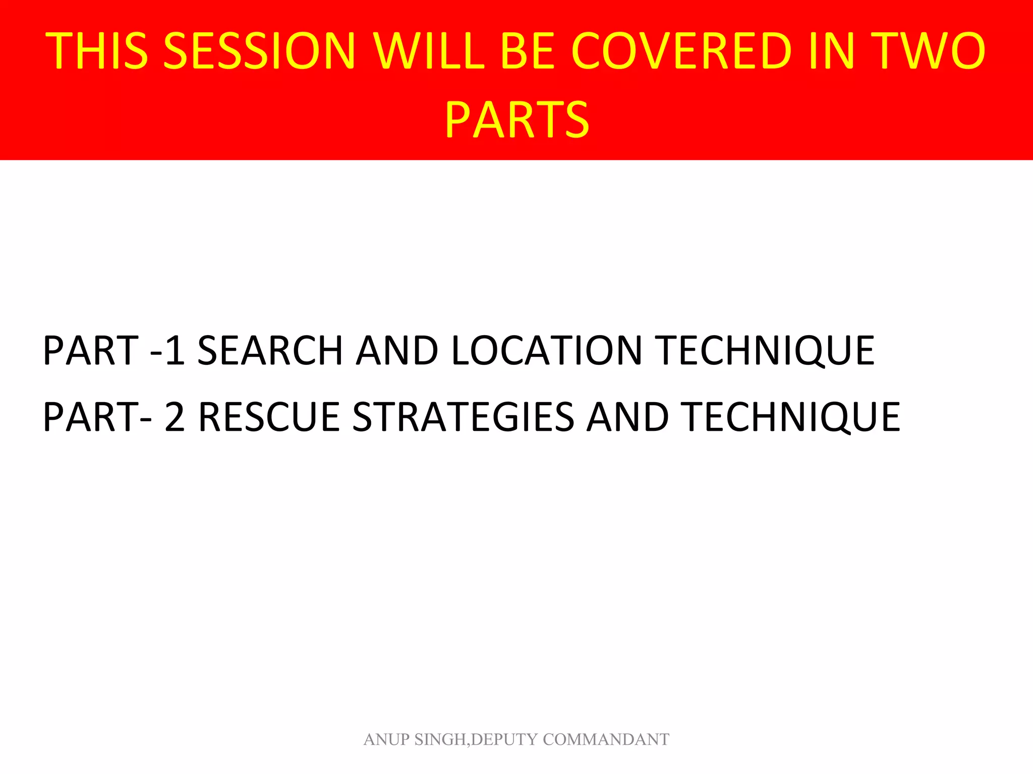 Techniques of search and rescue (2) | PPT
