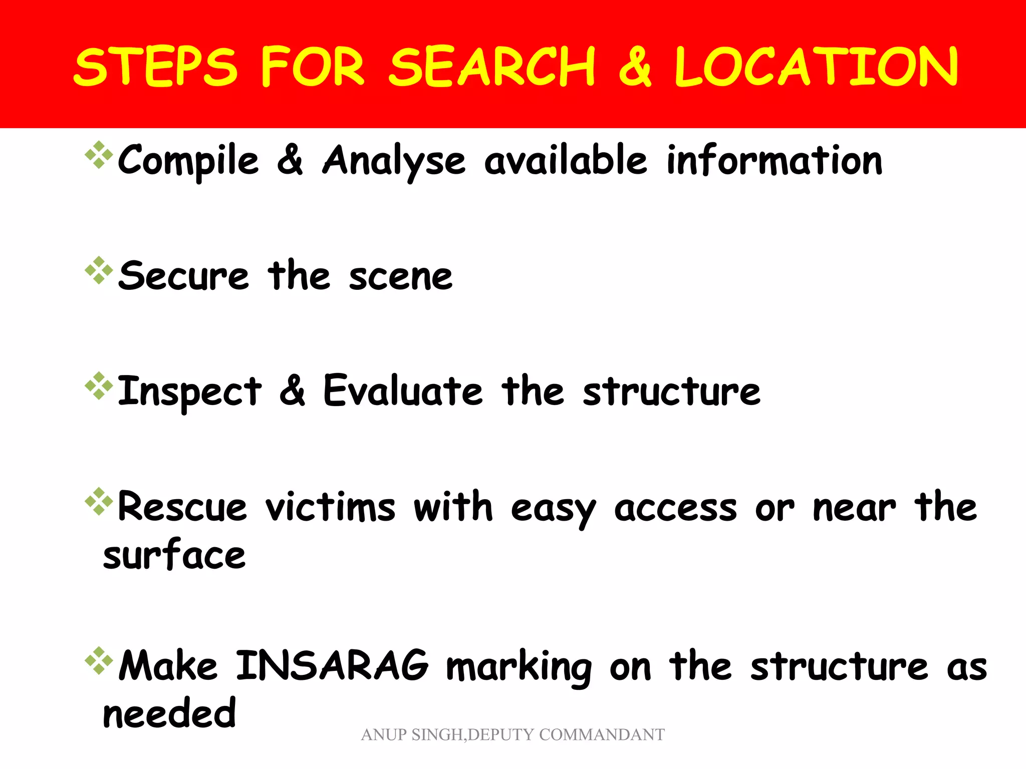 Techniques of search and rescue (2) | PPT