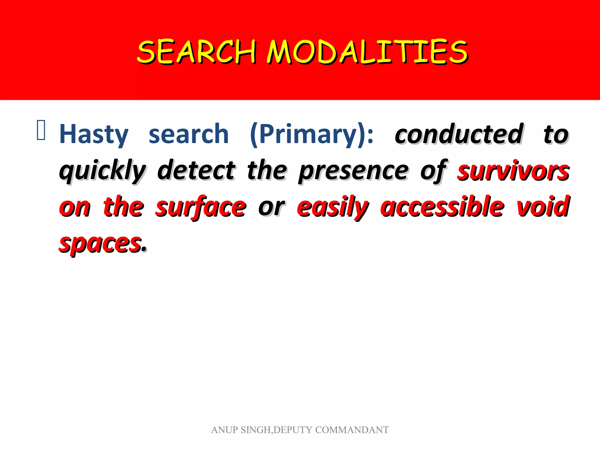 Techniques of search and rescue (2) | PPT