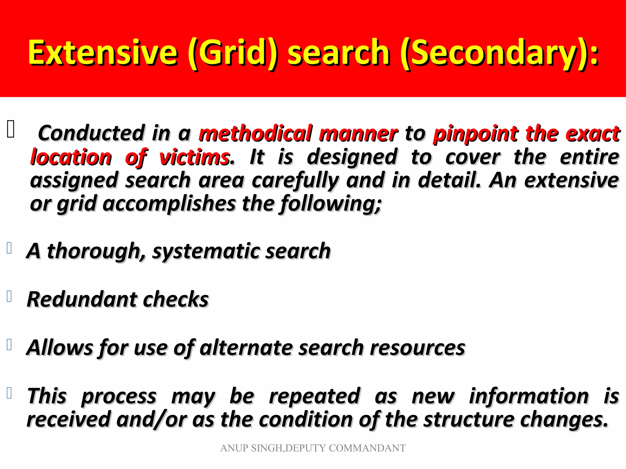 Techniques of search and rescue (2) | PPT