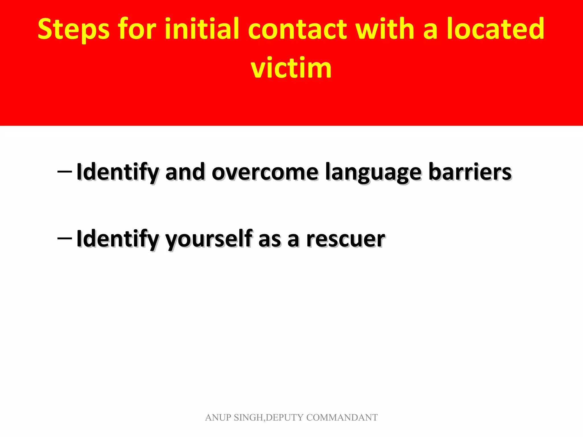 Techniques of search and rescue (2) | PPT