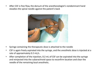 Techniques of spinal anaesthesia | PPTX