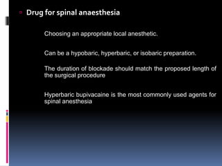 Techniques of the spinal anaesthesia.pptx
