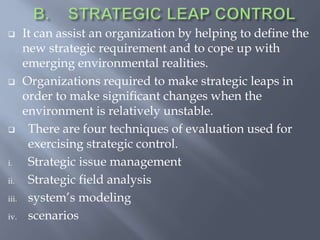 Techniques of strategic evaluation and control | PPTX