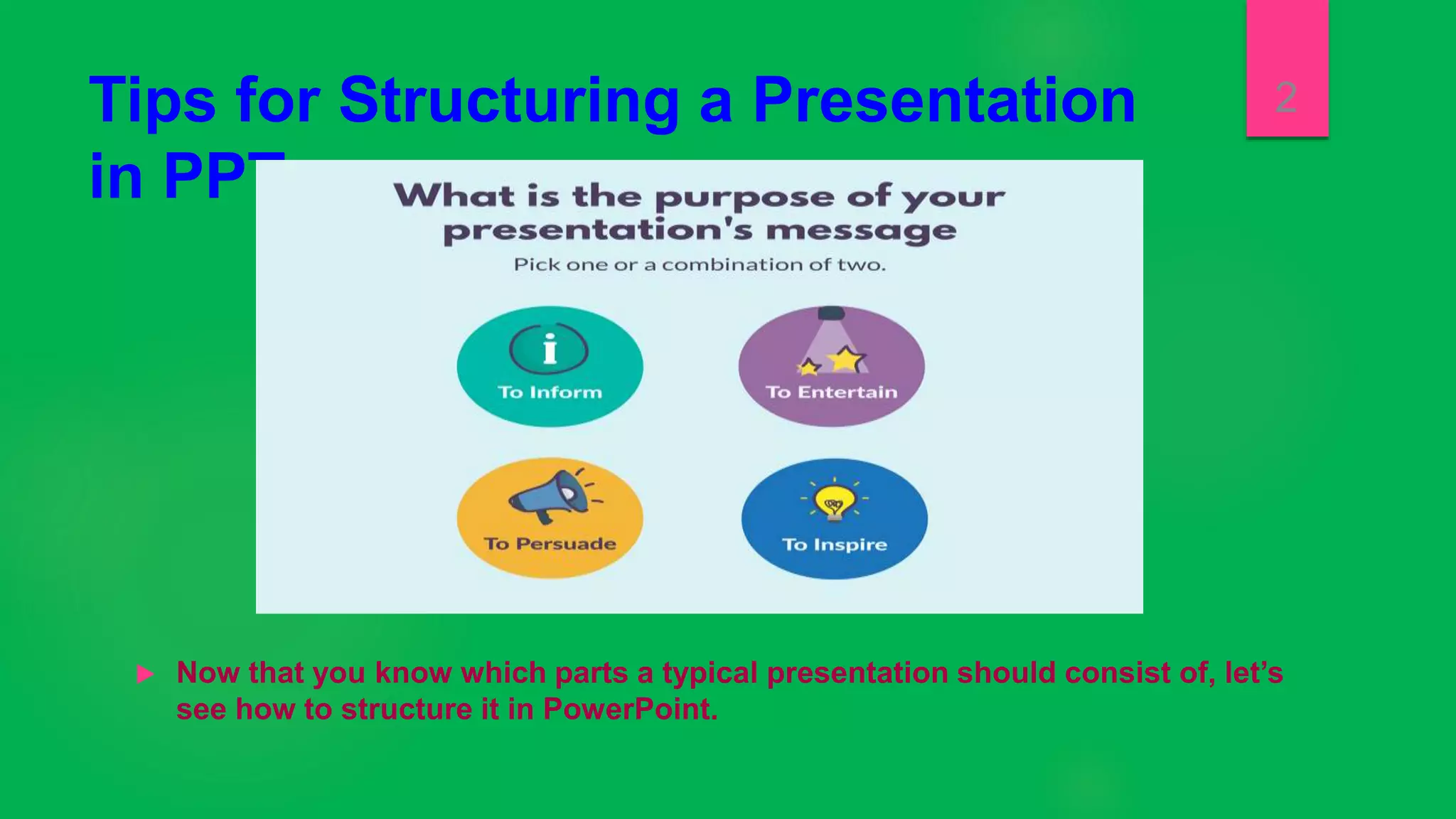 Techniques of structuring your presentation | PPT