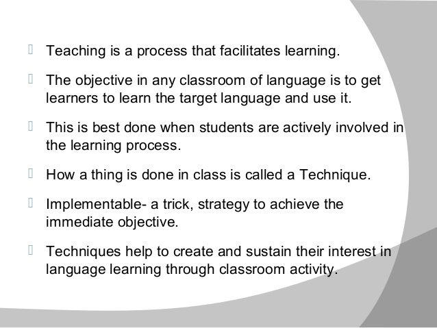 Techniques of teaching english 2015