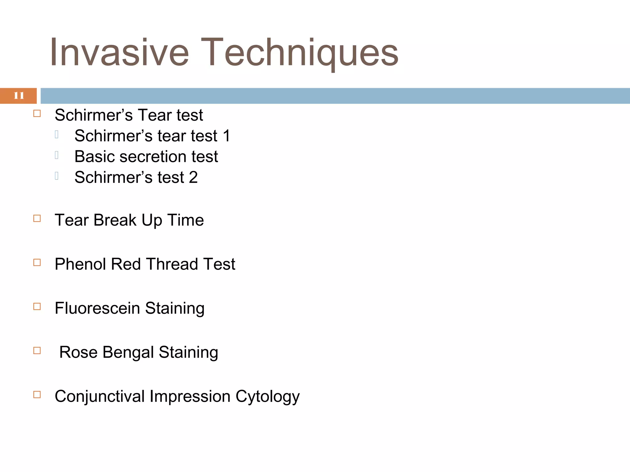 Techniques of tear film evaluation by Raju Kaiti | PPT