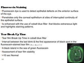 Techniques of tear film evaluation by Raju Kaiti | PPT