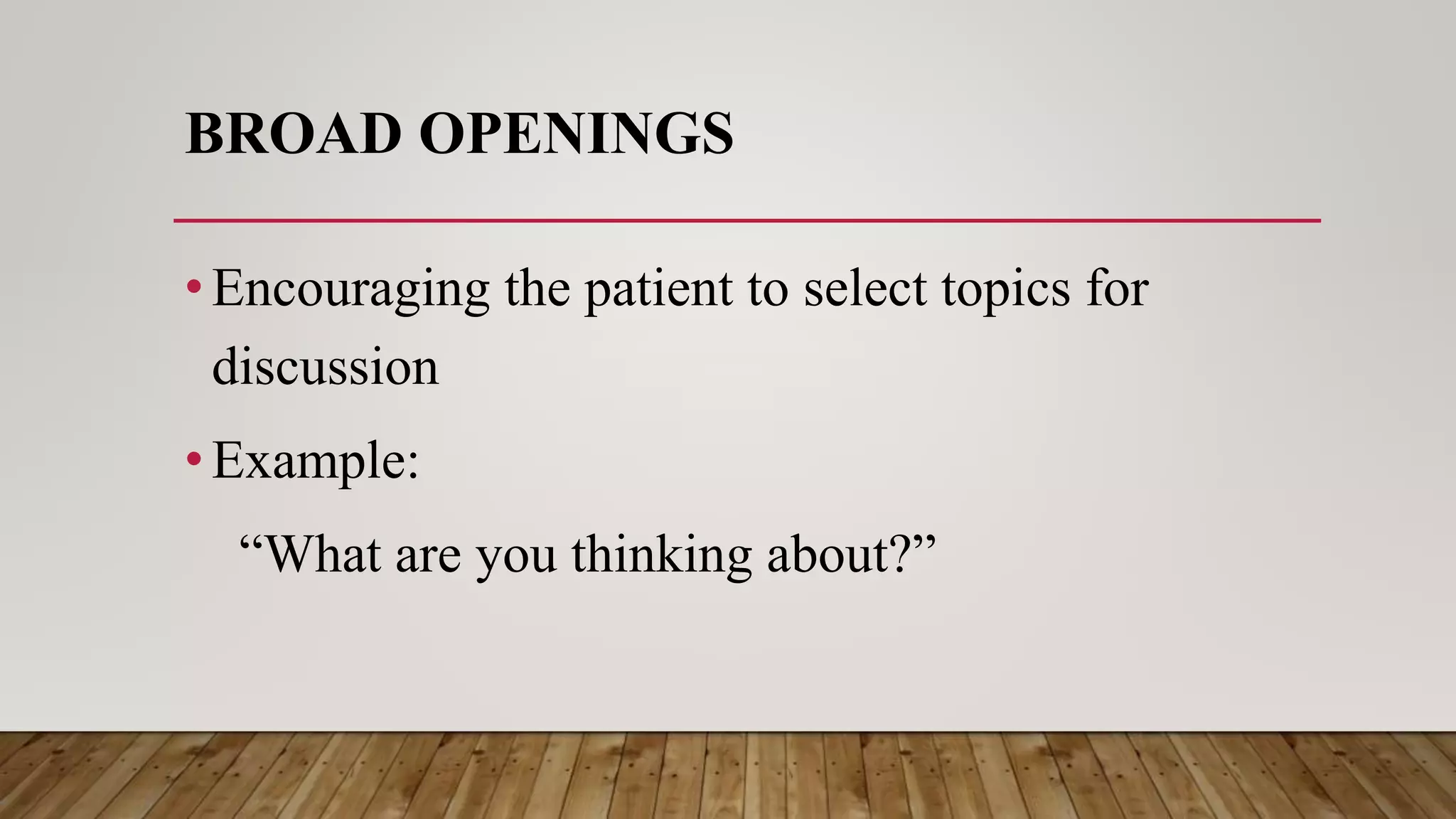 Techniques of therapeutic communication ppt | PPTX