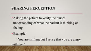 Techniques of therapeutic communication ppt | PPTX